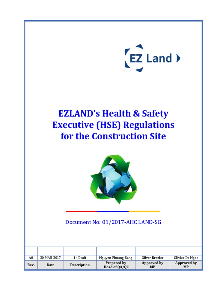 EZLAND's Health & Safety Executive (HSE) Regulations For The ...
