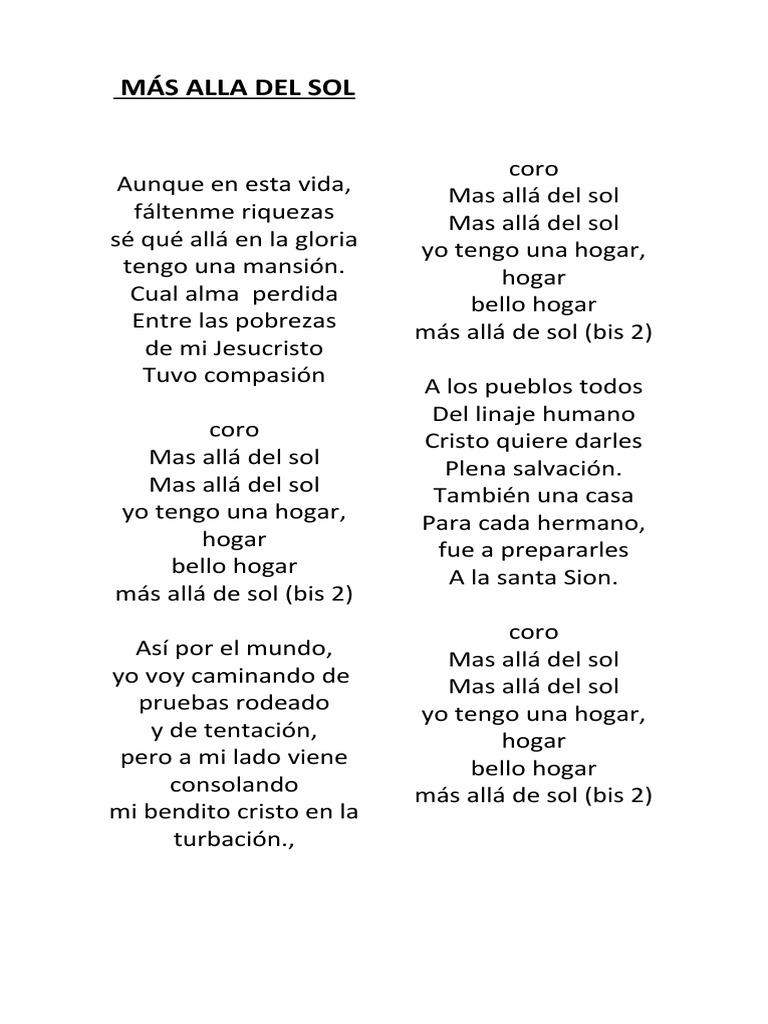 Alabado Más Alla Del Sol | PDF
