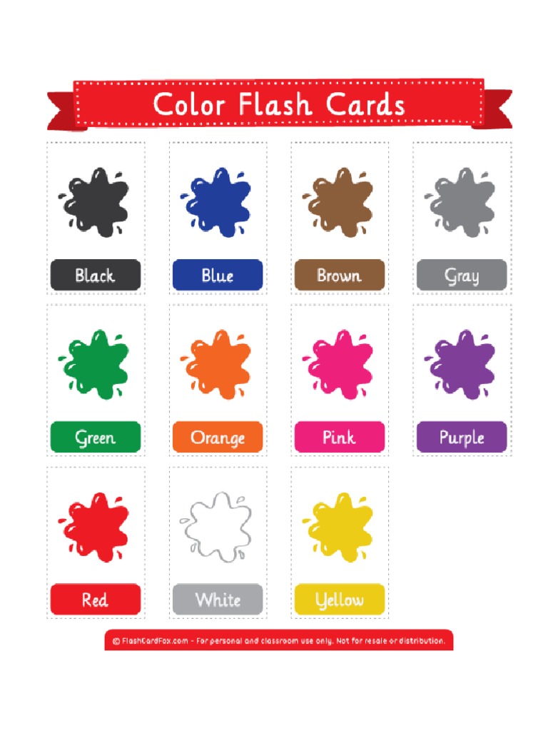 Color Flashcards | PDF