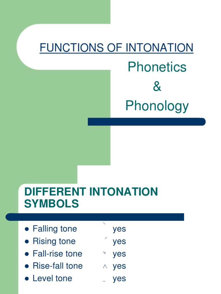 The Different Functions of Intonation | PDF | Stress (Linguistics ...