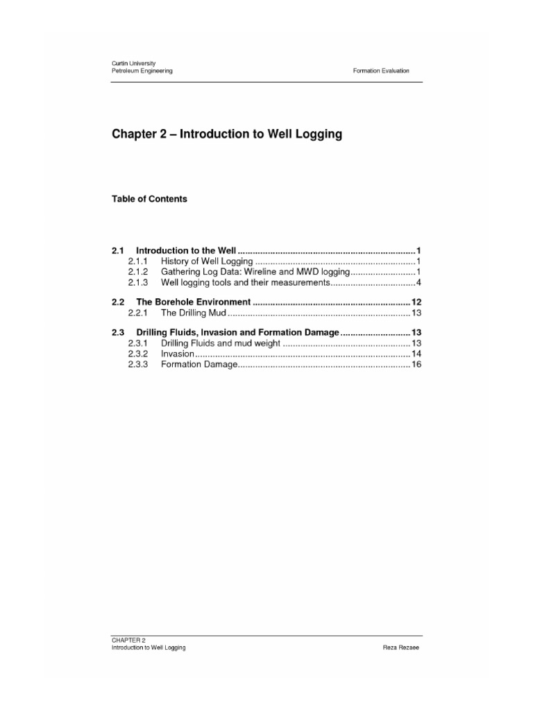 Chapter2-Introduction To Well Logging
