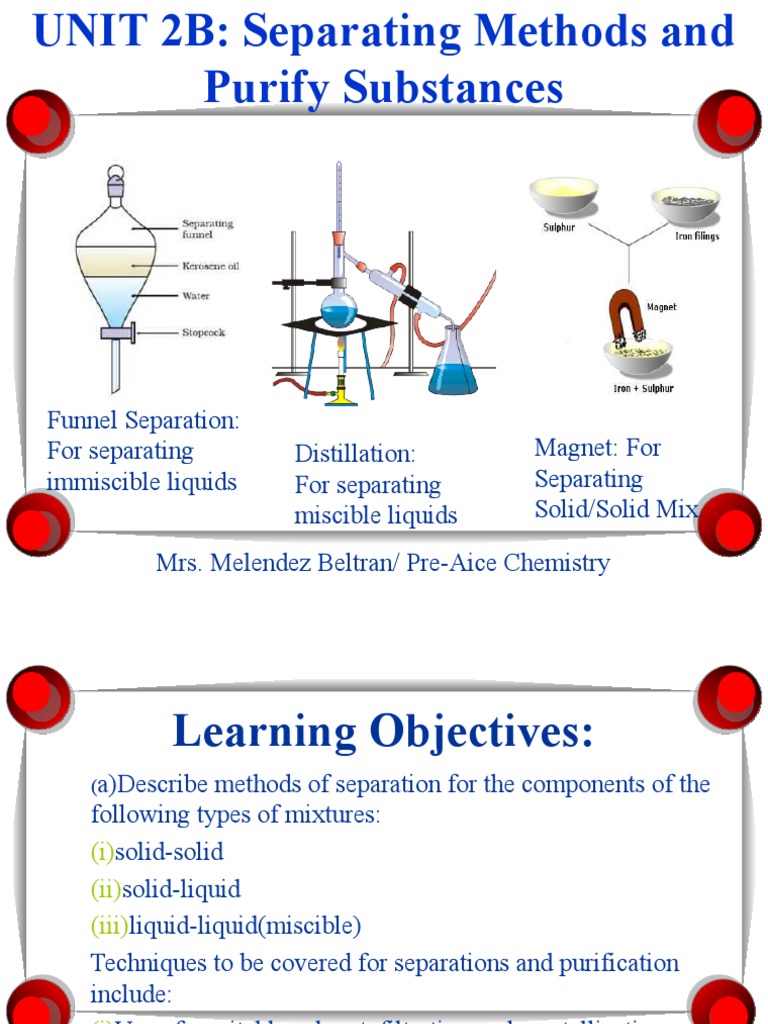 Unit 2 B Separation - Techniques | PDF | Solution | Solubility
