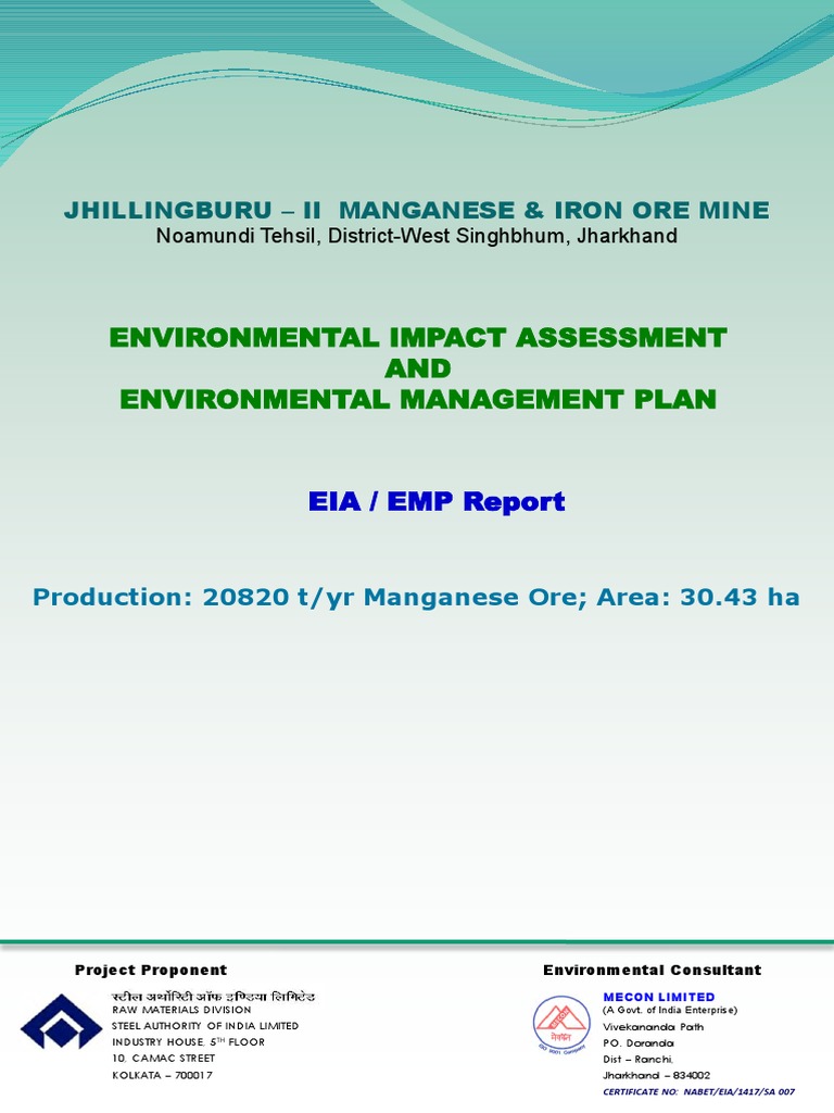 Environmental Impact Assessment and Environmental Management Plan Eia ...