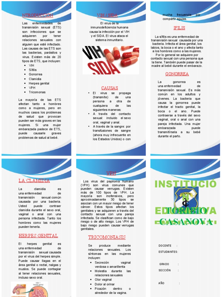 Triptico EDAS | PDF | Infección transmitida sexualmente | VIH / SIDA