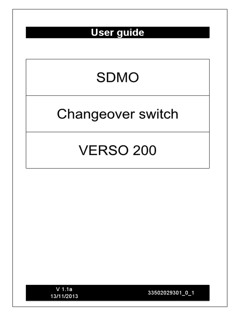 Verso 200 | PDF | Mains Electricity | Switch