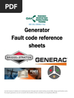 Generac Error Code Fault Guide ECodes | PDF | Battery Charger | Ignition System