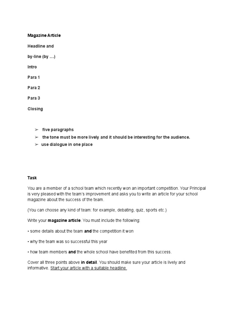 Magazine Article Format | PDF