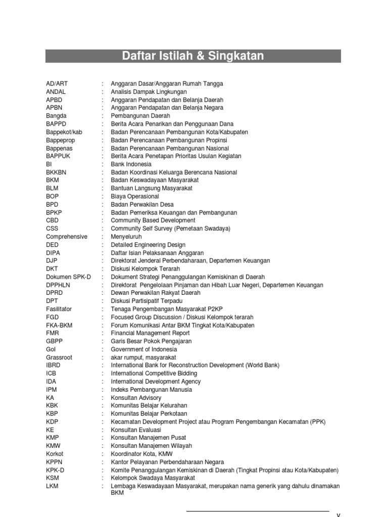 Daftar-Istilah P2KP | PDF