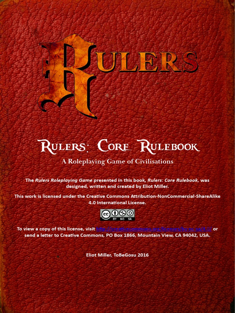 Rulers Core Rulebook | PDF | Desert | Rain