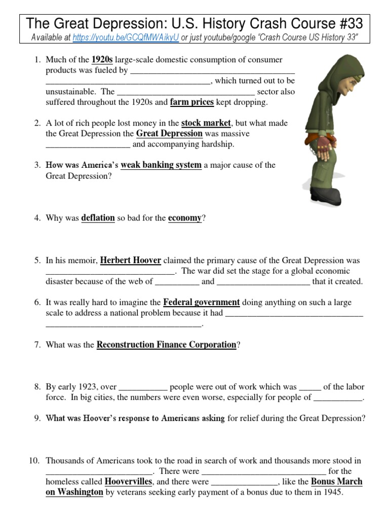 Crash Course US History 33 The Great Depression | PDF