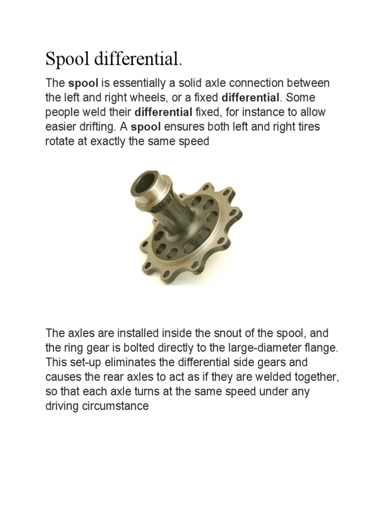 An Overview of Spool Differentials: Mini Spools and Their Applications ...