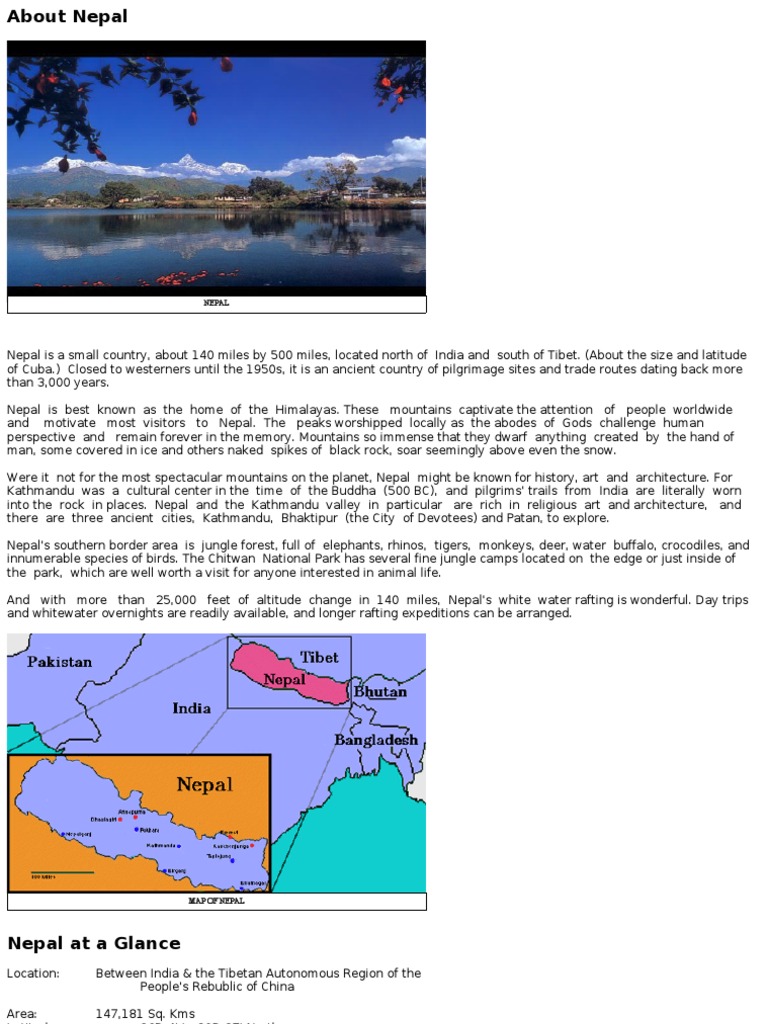 All About Nepal | PDF | Kathmandu | Nepal