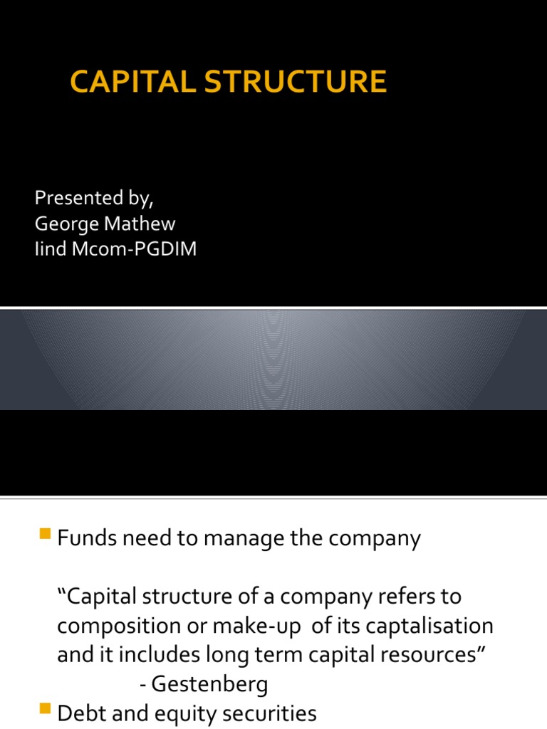 Understanding Capital Structure Basics | PDF | Finance & Money Management