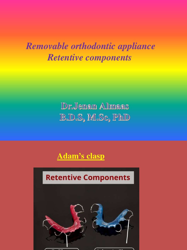 Removable Orthodontic Appliance Retentive Components | PDF | Anatomical ...