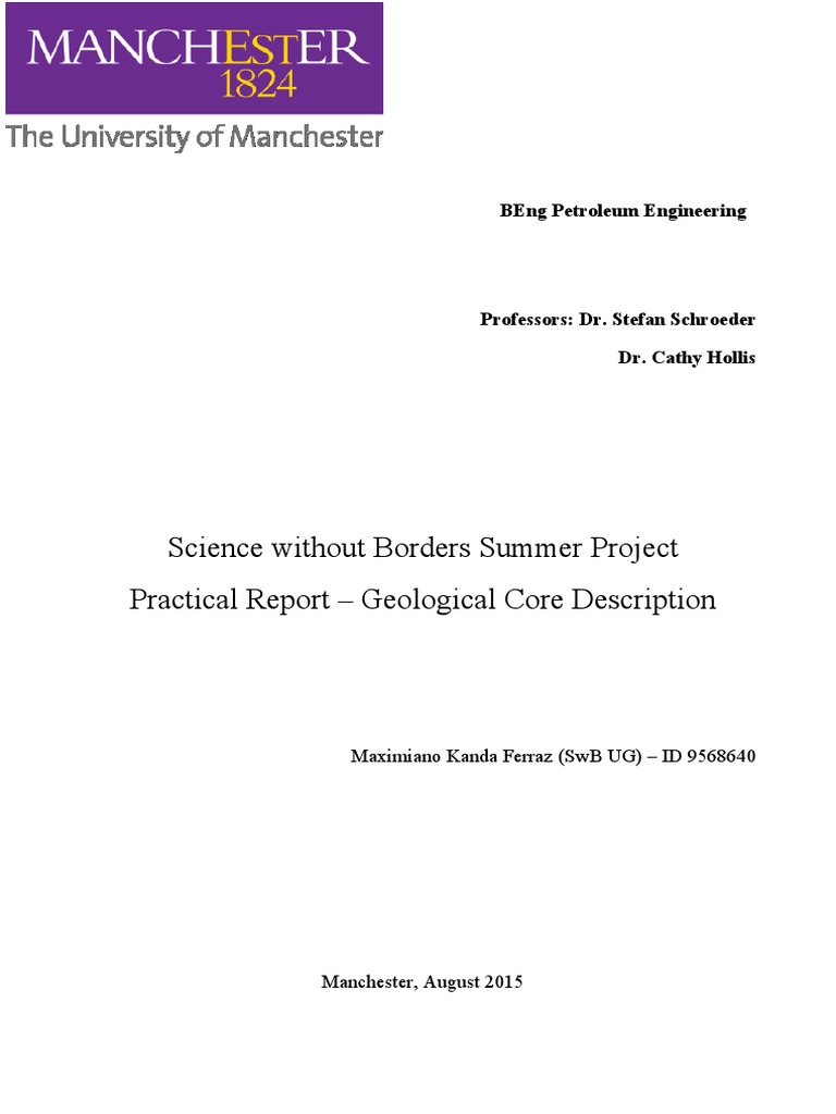 Geological Core Analysis Report | PDF | Petroleum Reservoir | Shale
