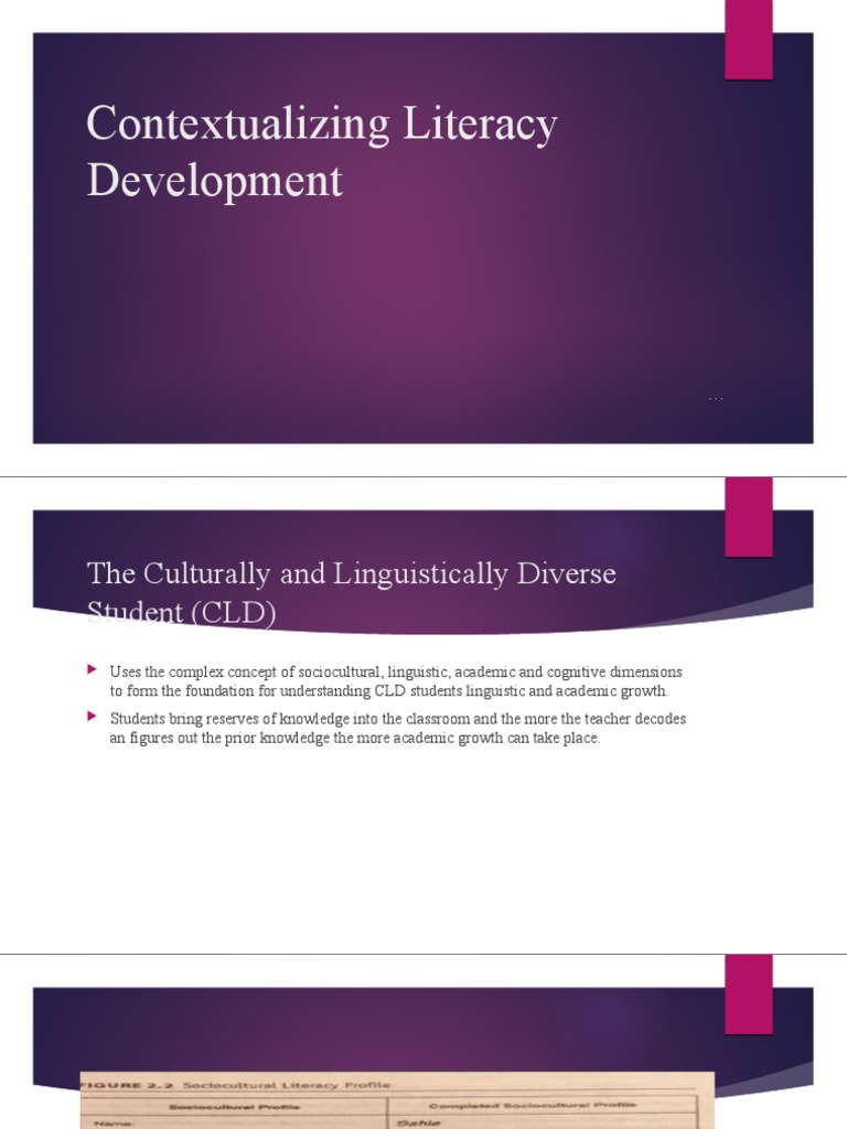 Contextualizing Literacy Development 2 | PDF | Foreign Language Studies ...