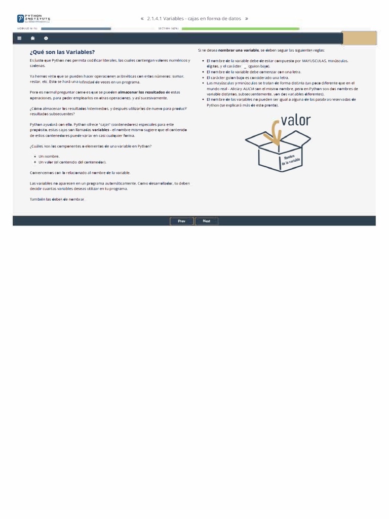 Introducción a Variables en Python | PDF | Python (lenguaje de ...