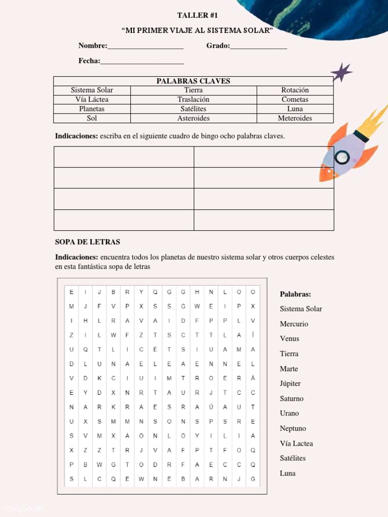 Taller Interactivo del Sistema Solar | PDF | Sistema solar | Planetas