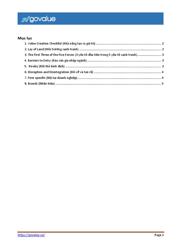 Economic Moat Checklist - GoValue | PDF
