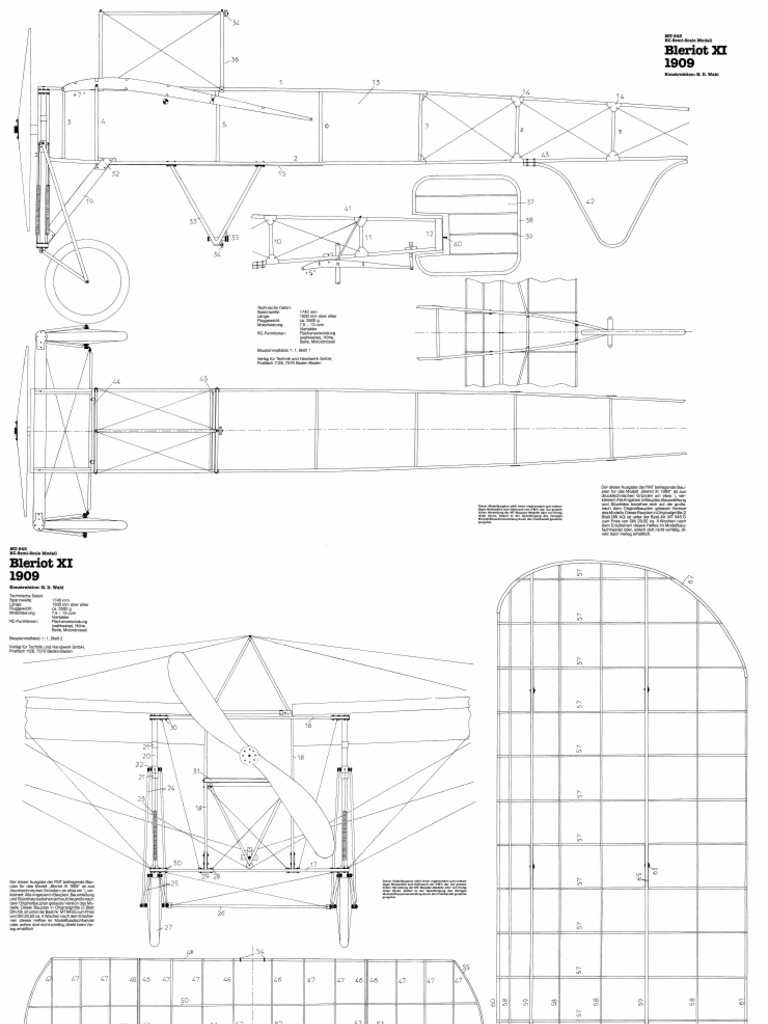 Bleriot XI 1909 Plan MT 945 | PDF