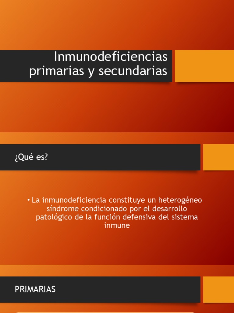 Inmunodeficiencias: Tipos y Clasificación | PDF | Sistema inmune ...