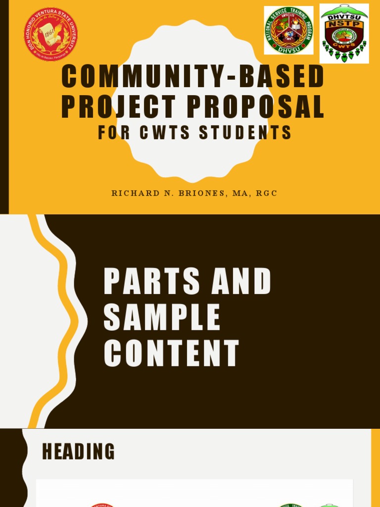 Community-Based Project Proposal: For Cwts Students | PDF | Business | Art