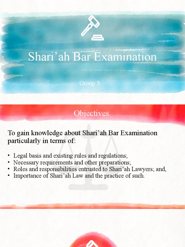 Group 3 - Shari-Ah Bar Examination Preparations | PDF | Sharia | Lawyer Group 3 - Shari-Ah Bar Examination Preparations | PDF | Sharia | Lawyer