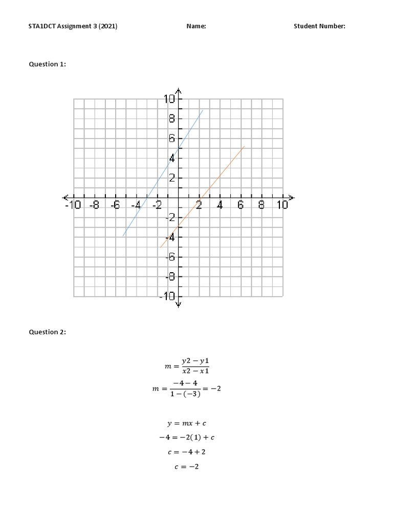 STA1DCT Assignment 3 (2021) Name: Student Number | PDF | Scatter Plot ...