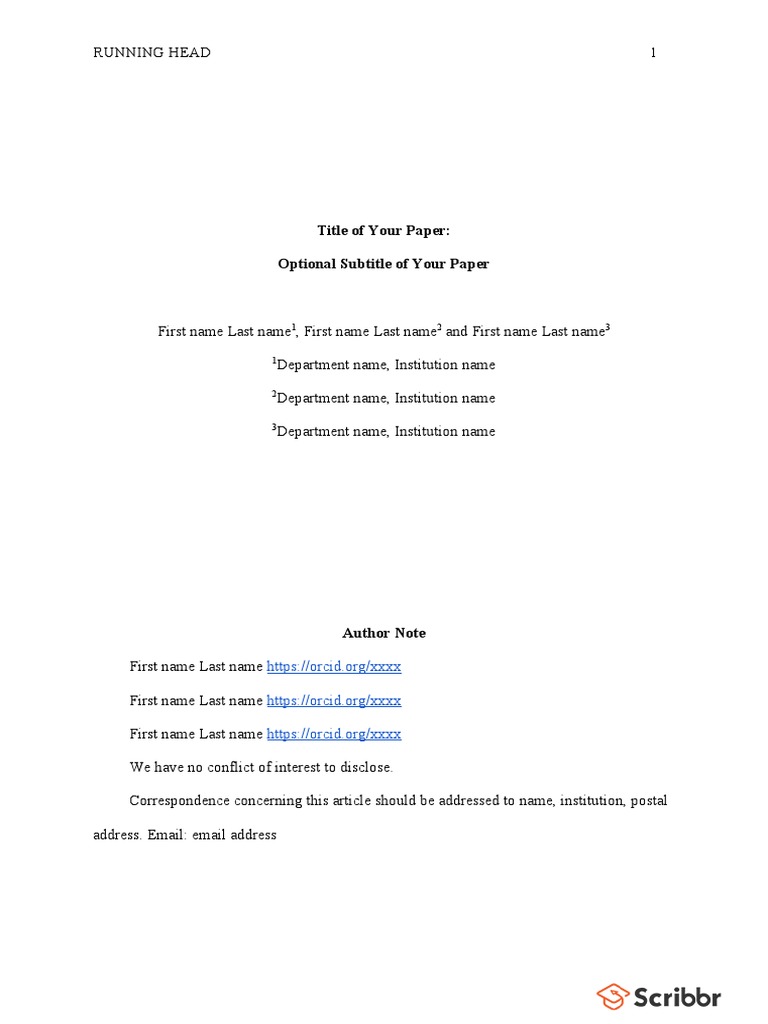 APA 7th Edition Template Professional Version | PDF