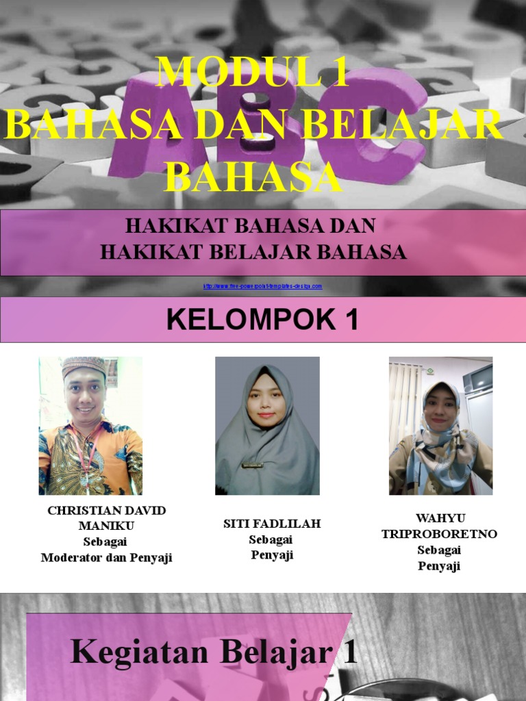 Materi Dan Pembelajaran Bahasa Indonesia SD - Modul 1 - Kelompok 1 | PDF