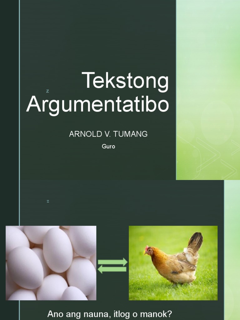 Tekstong Argumentatibo COT (Autosaved) | PDF