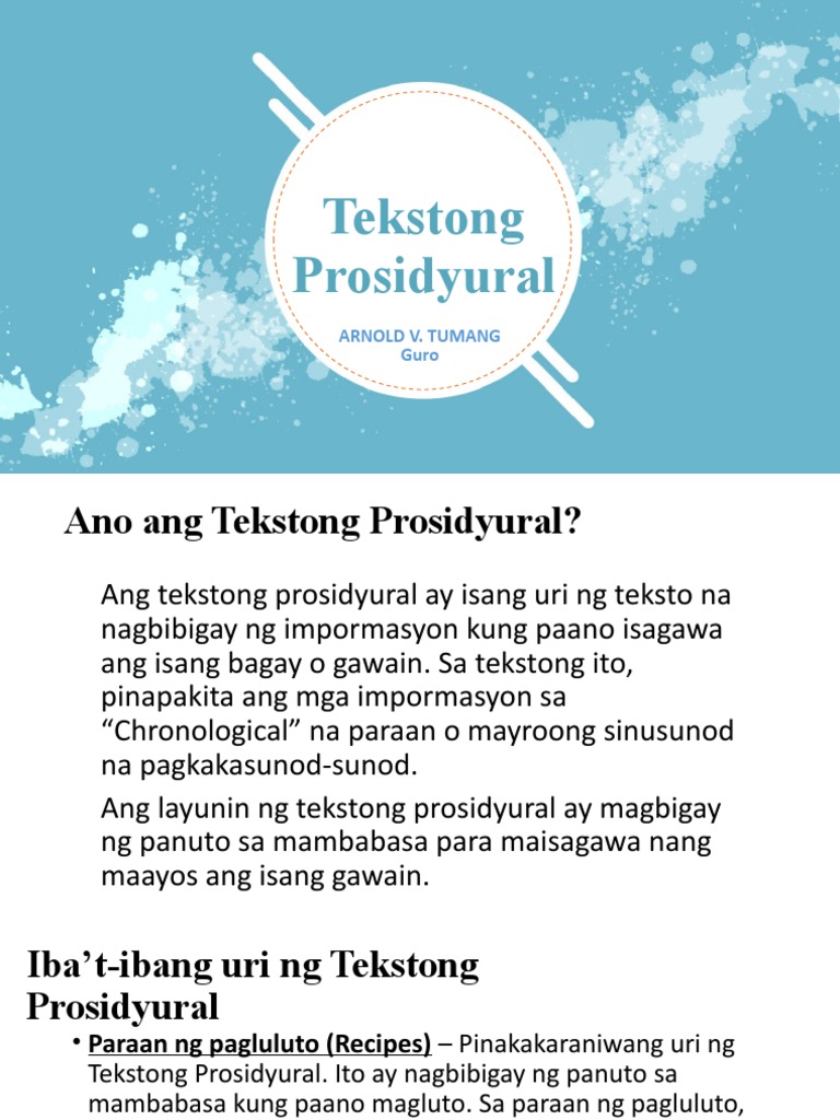 Tekstong Prosidyural | PDF