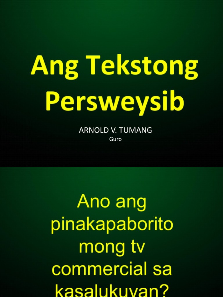 Tekstong Persweysib | PDF