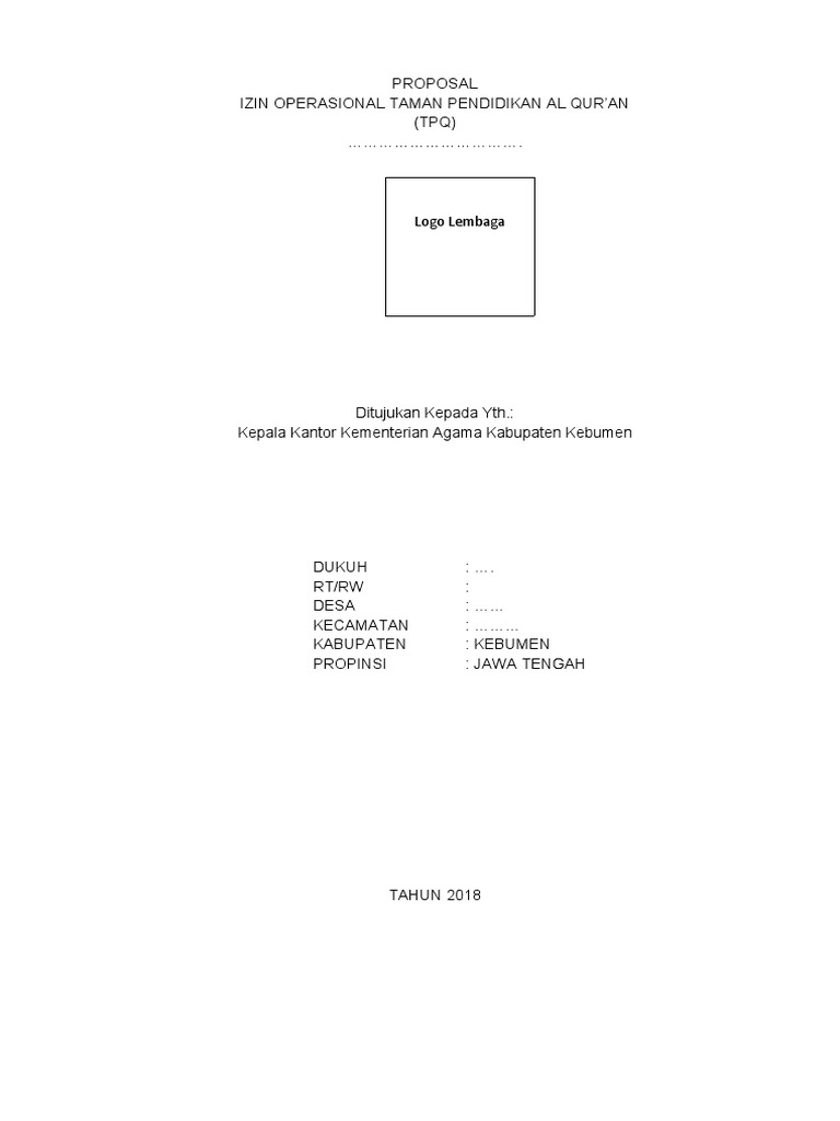 PROPOSAL IJOP TPQ Alhidayah Ok | PDF