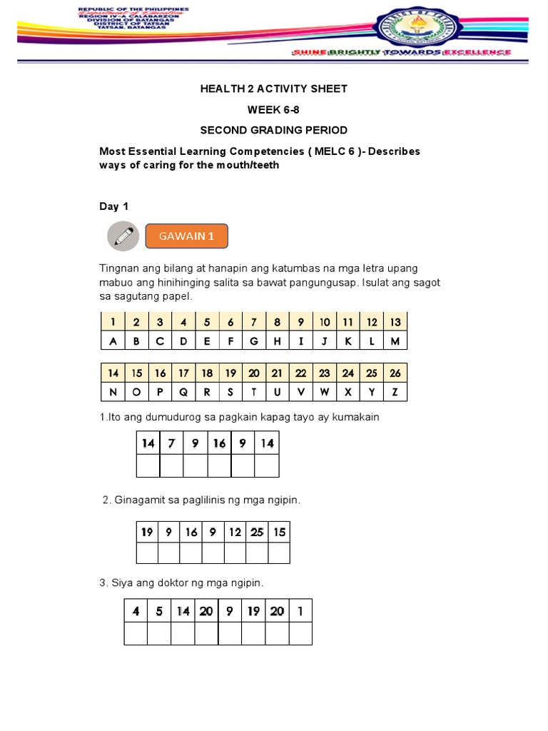 Health 2 Activity Sheet | PDF
