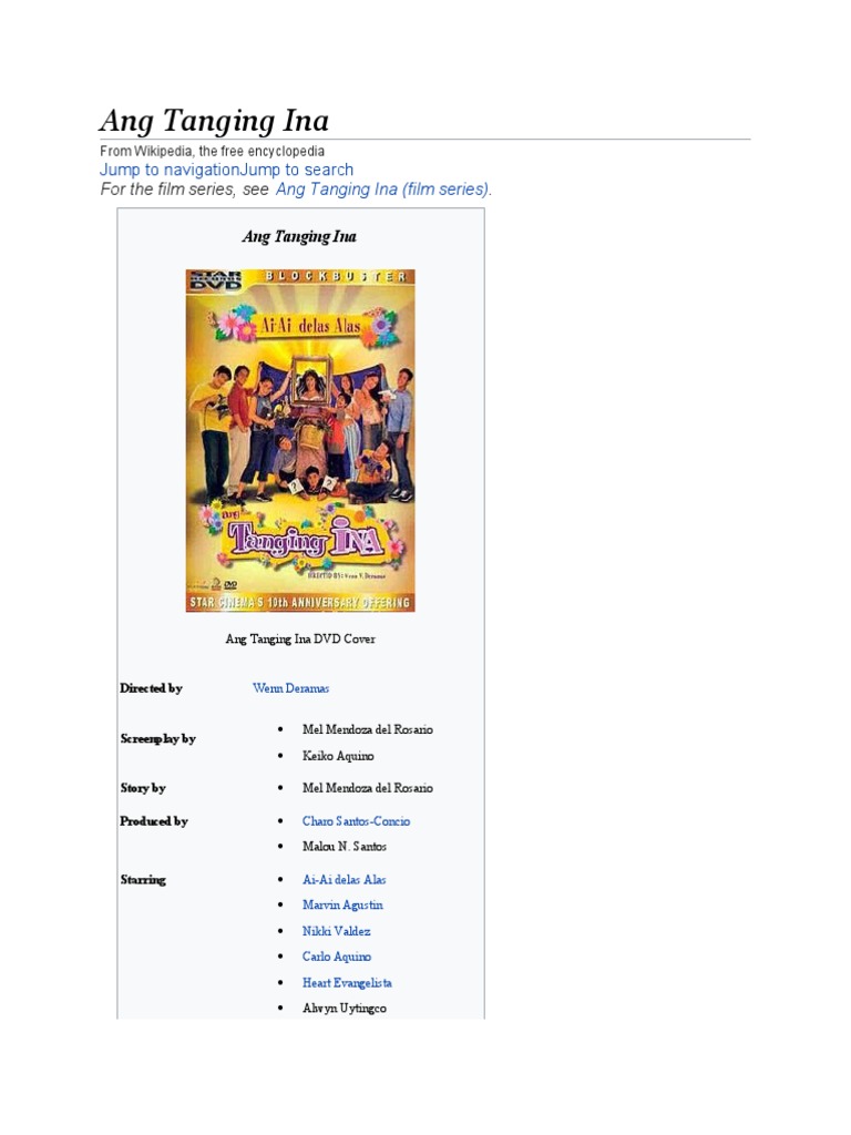 Ang Tanging Ina: Jump To Navigationjump To Search | PDF