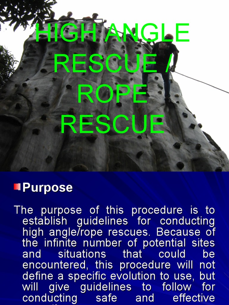 High Angle Rescue / Rope Rescue | PDF | Rope | Equipment