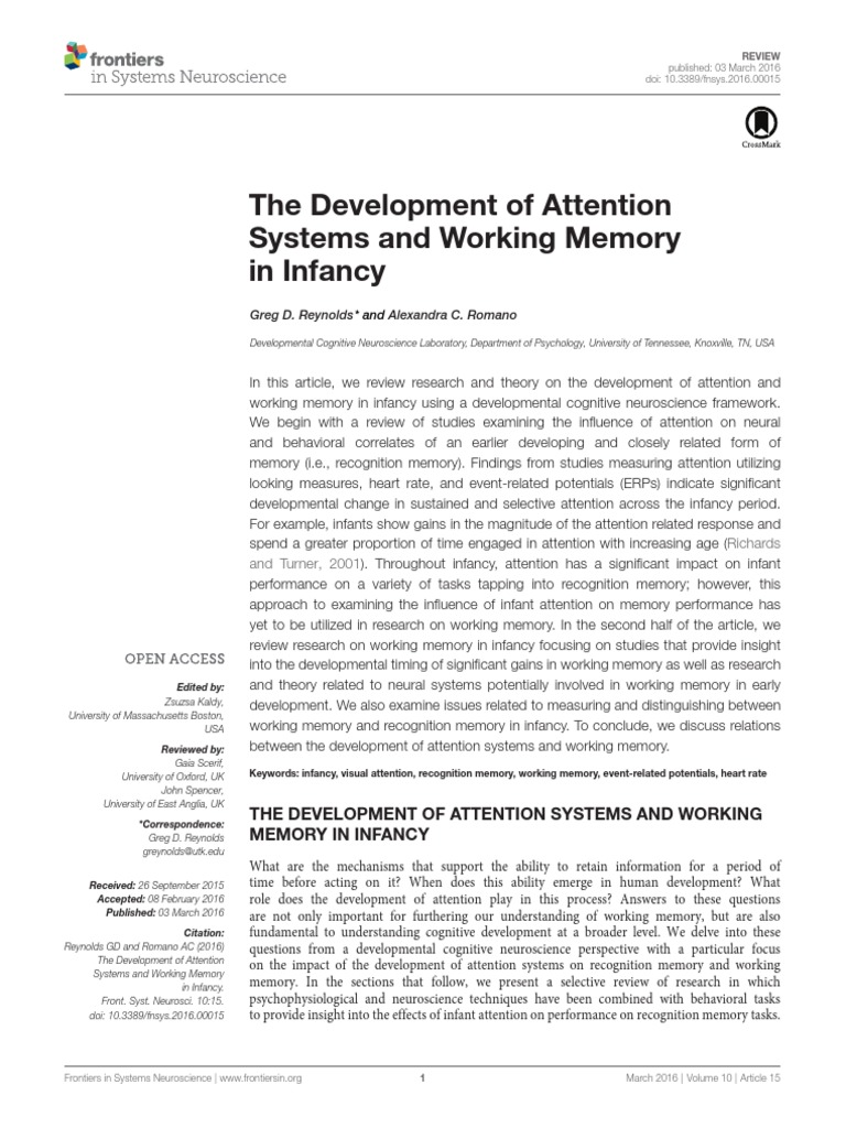 Reynolds2016 - Development of Attention Systems and Working Memory in ...