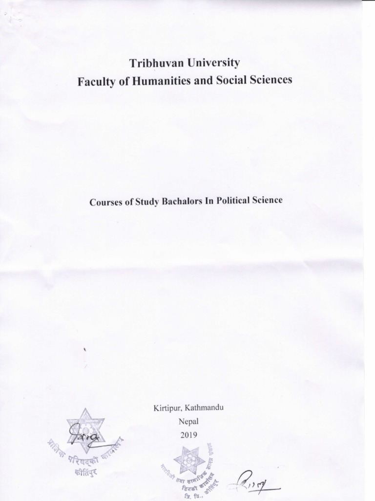 Faculty of Humanities and Social Sciences: Tribhuvan University | PDF | Political Science | Science