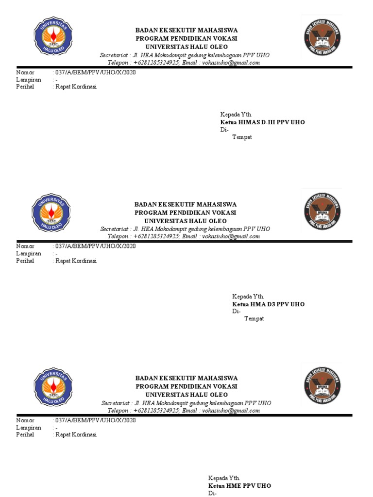 Amplop Surat Bem PPV | PDF