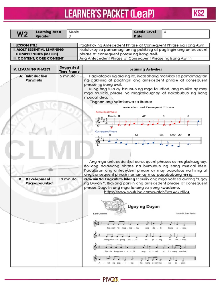 LeaP-Music-G4-Week 2-Q3 | PDF
