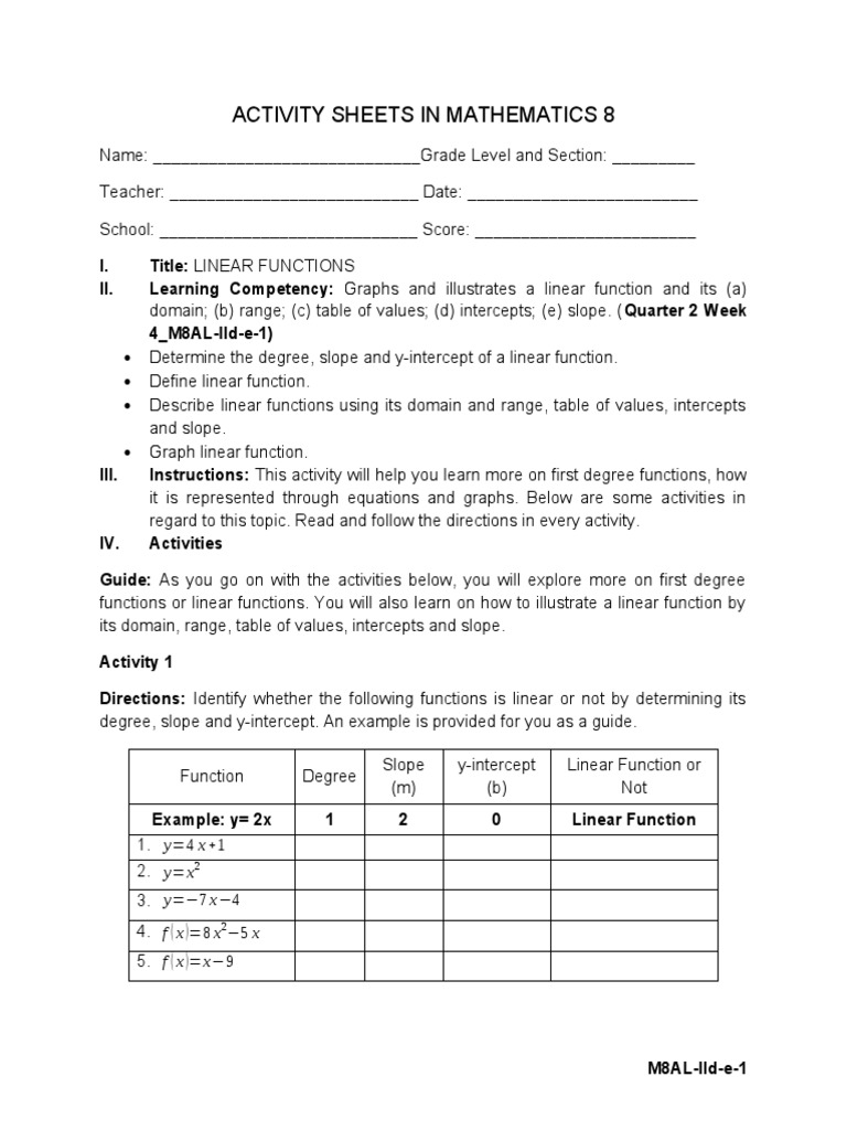 Linear Functions | Download Free PDF | Function (Mathematics) | Linearity