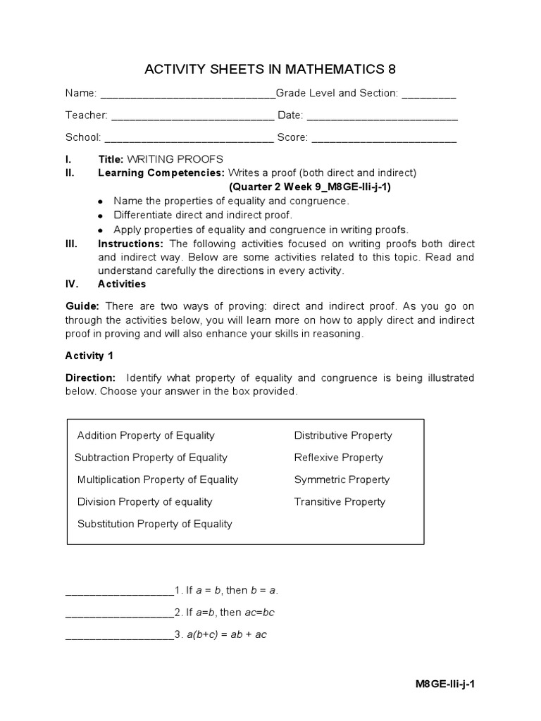 Writing Proofs | PDF | Axiom | Mathematical Proof
