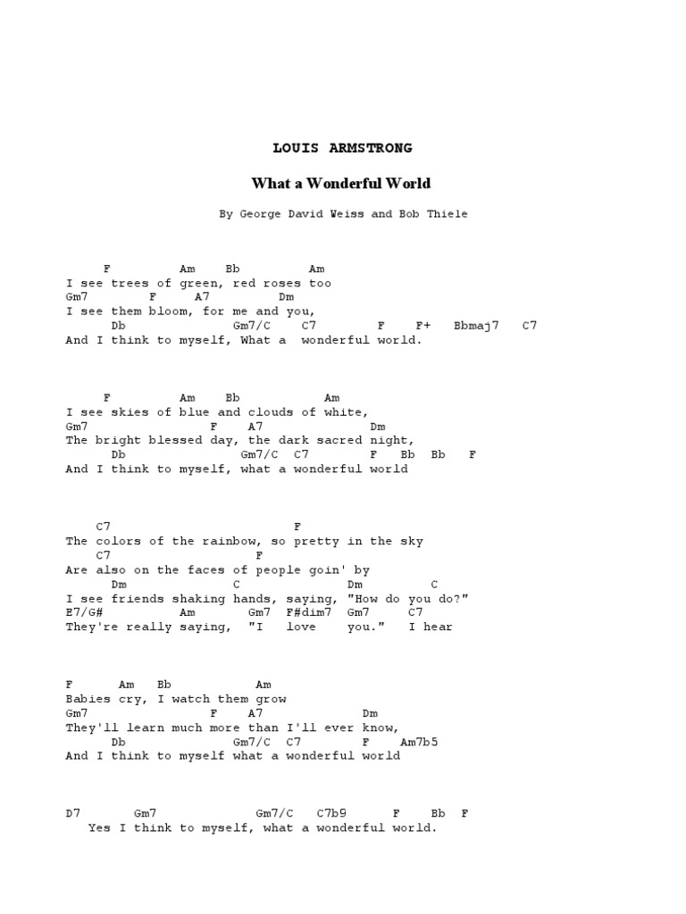 What A Wonderful World | PDF