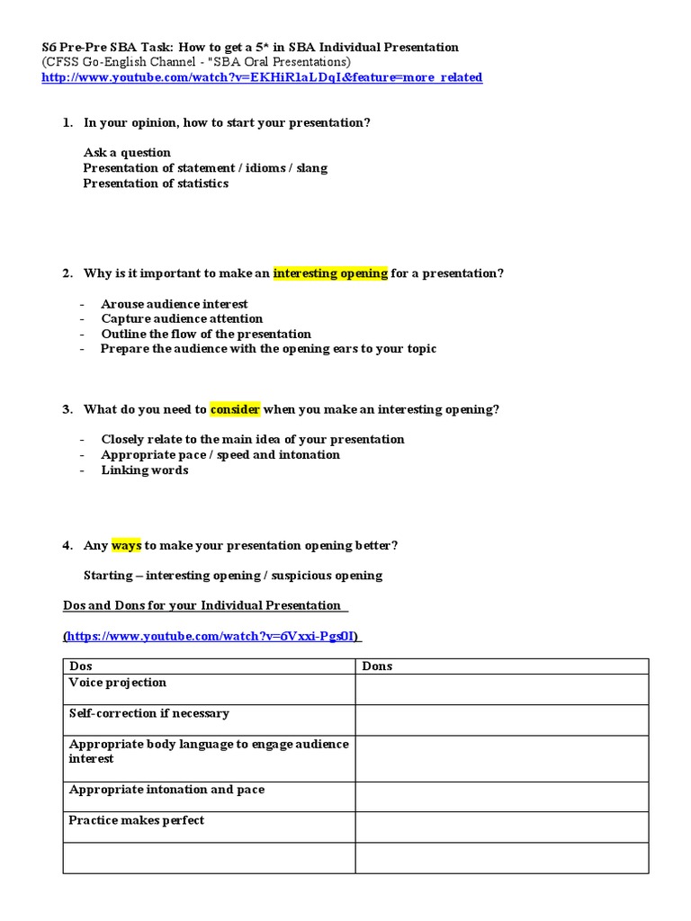 S6 Pre SBA Presentation Framework - Reminder | PDF | Cognitive Science ... S6 Pre SBA Presentation Framework - Reminder | PDF | Cognitive Science ...