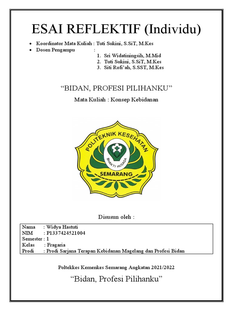 Esai Reflektif - Widya Hastuti - d4 Kebidanan Magelang | PDF