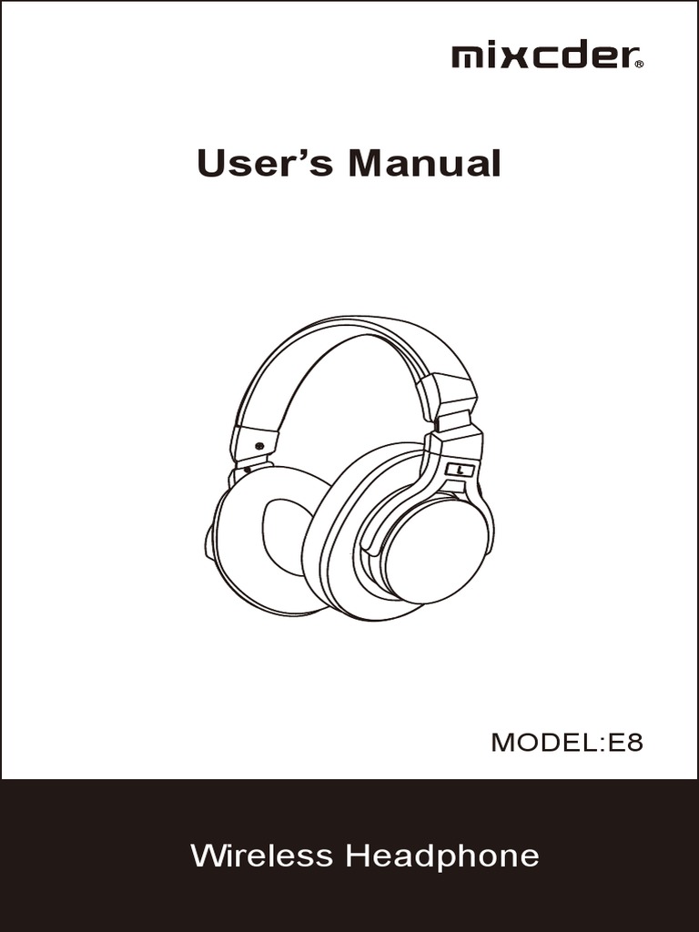 User's Manual: Wireless Headphone | Download Free PDF | Headphones | Microphone