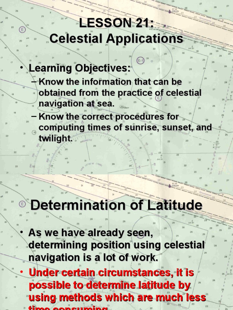 Celestial Application Pdf Navigation Twilight