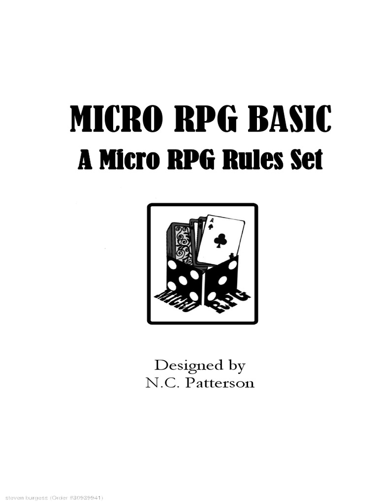 Micro RPG Basic | PDF | Role Playing Games | Tabletop Role Playing Game