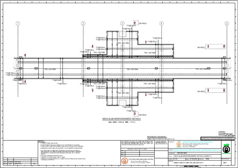 Deck Slab Reinforcement Details: Nagpur Metro Rail Project | PDF ...